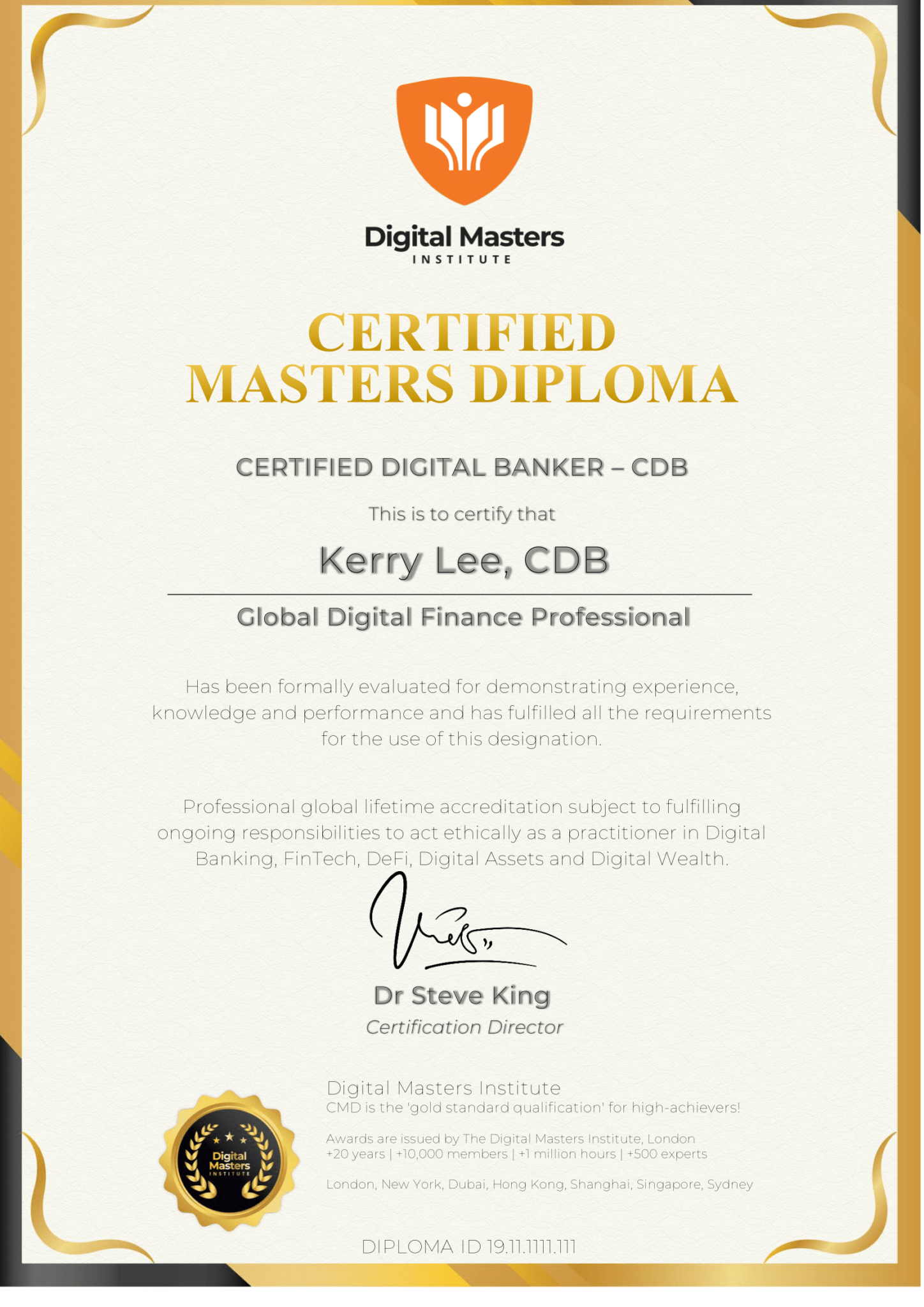 Digital Transformation Certified – Digital Masters Institute